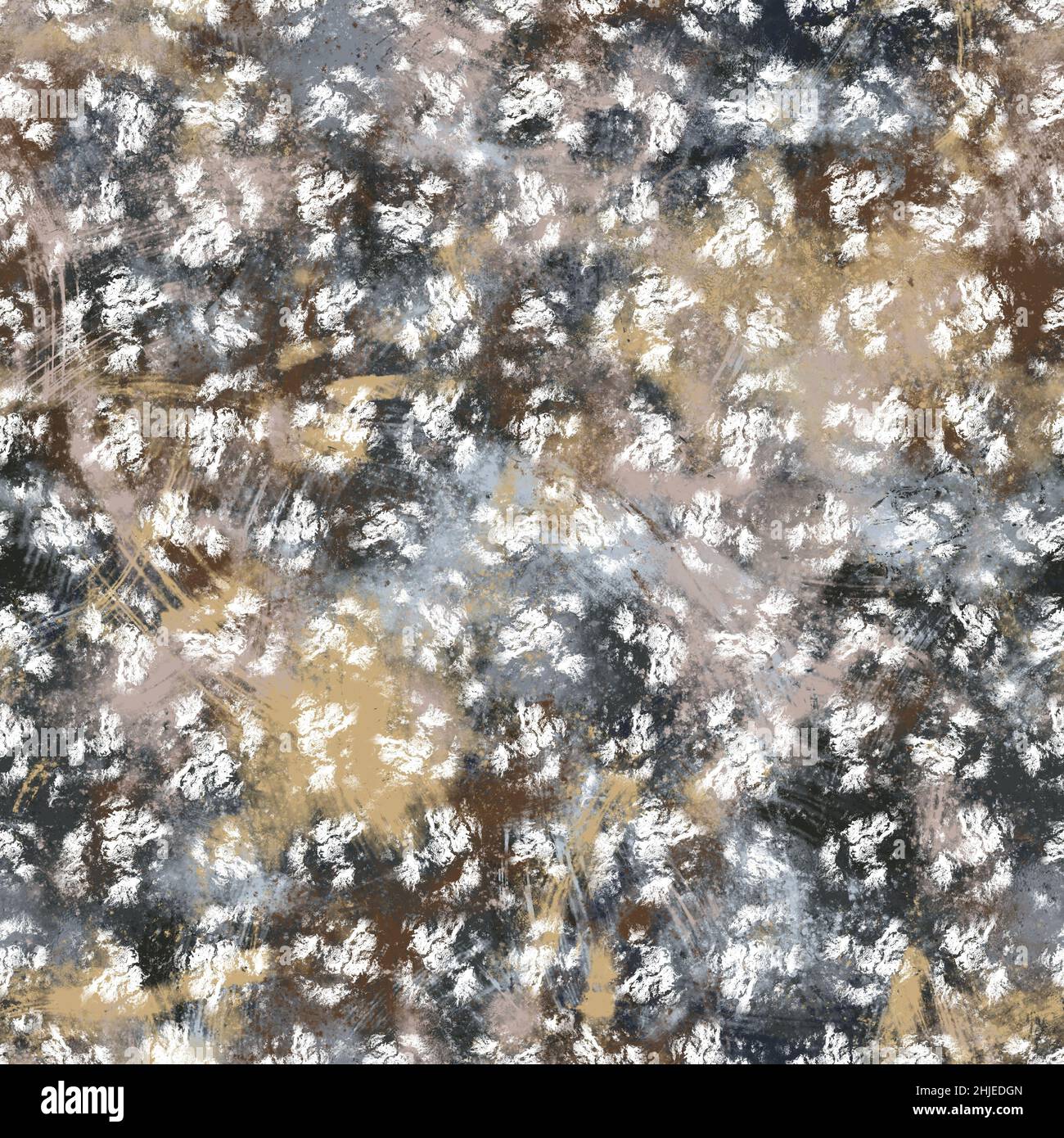 Seamless neutral tan and white distressed grungy motif surface pattern ...