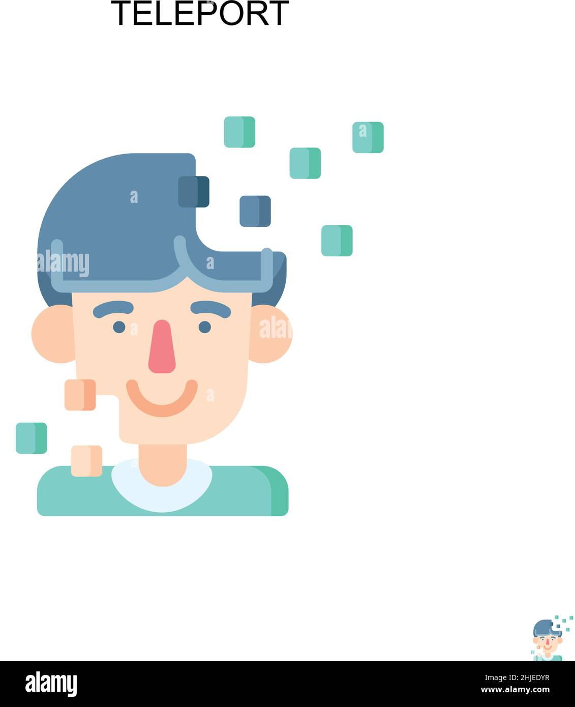 Teleport Simple vector icon. Illustration symbol design template for ...