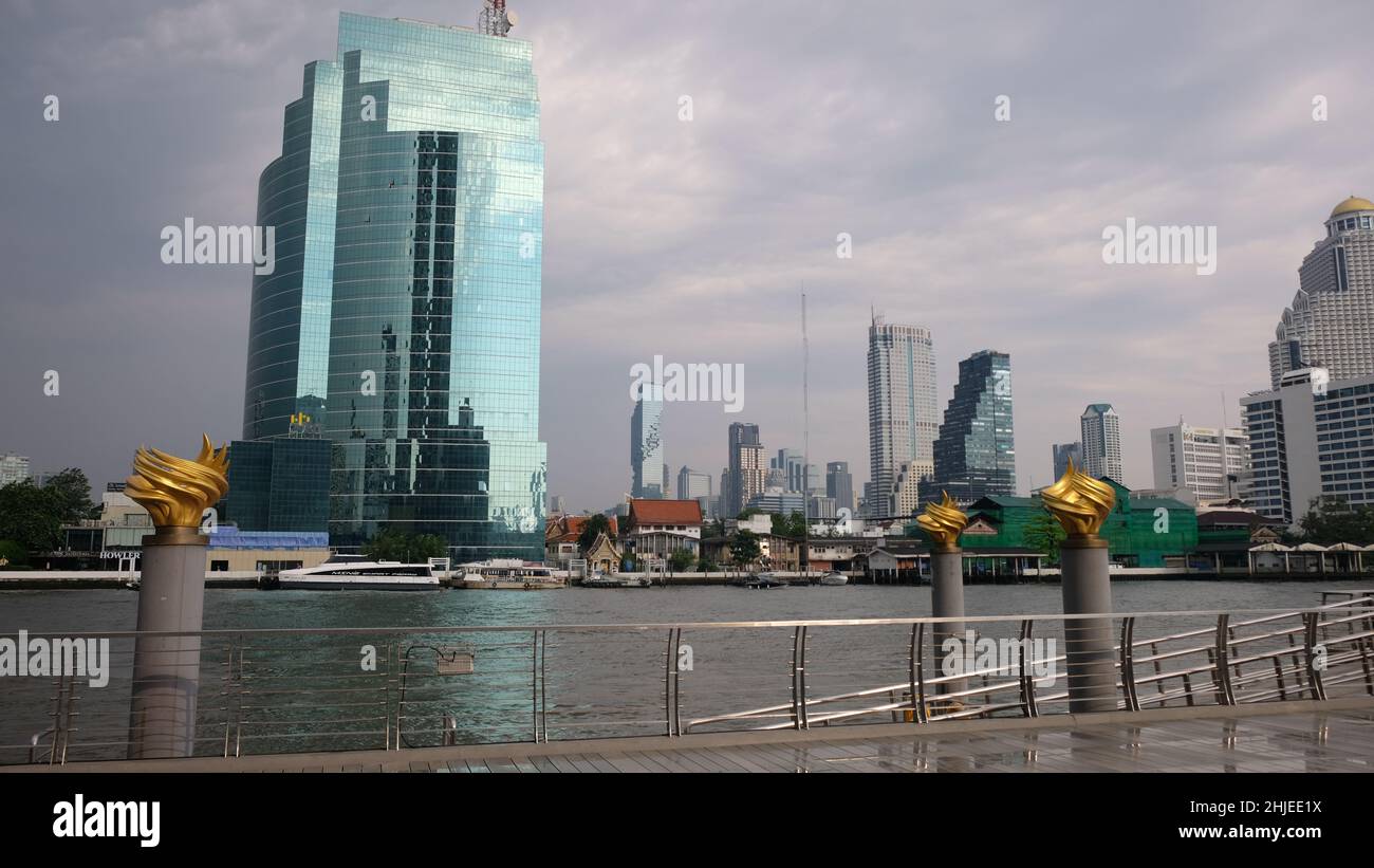 CAT Telecom Building Chao Phraya River Charoen Krung Road Bang Rak ...