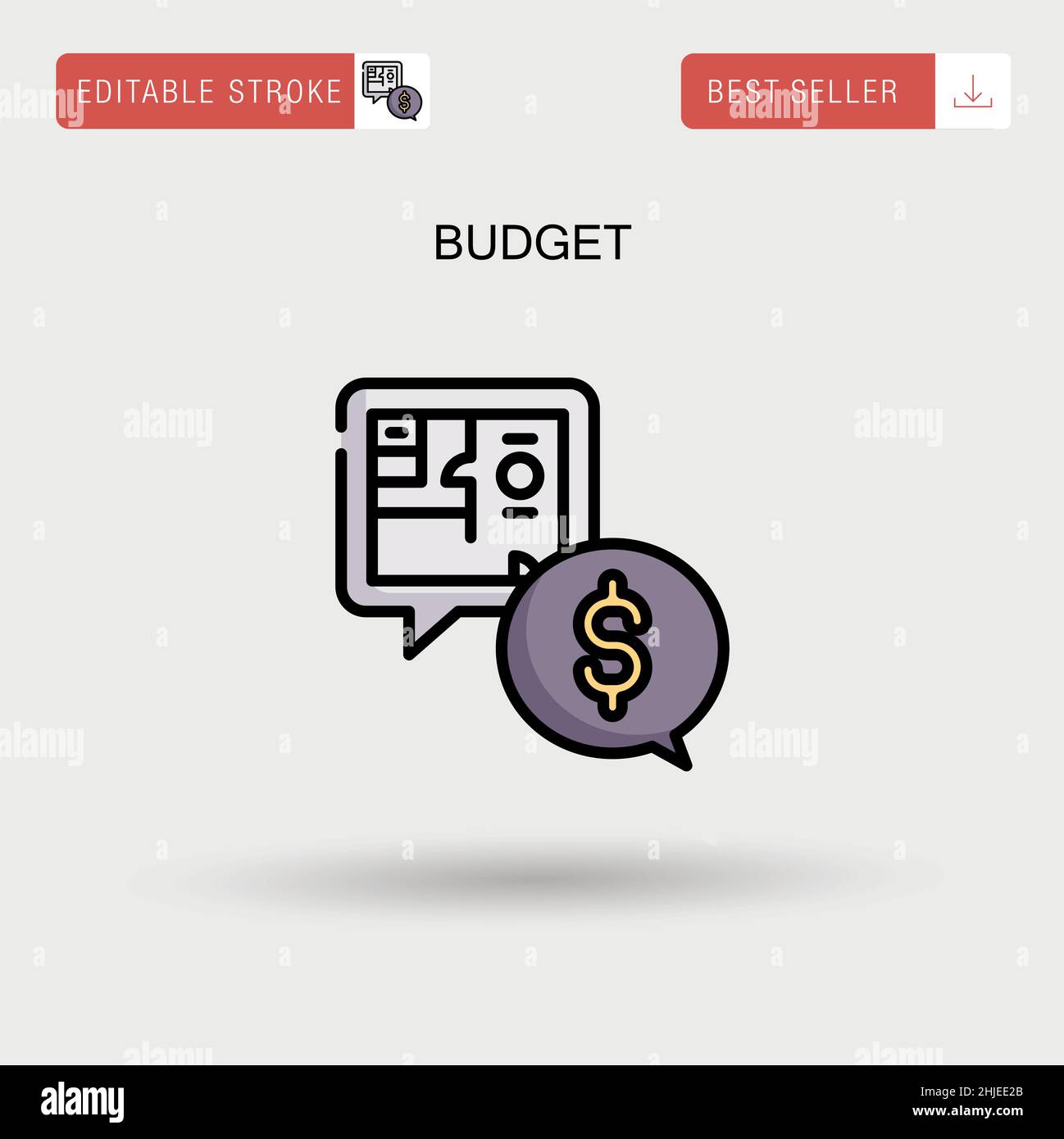 Budget Simple vector icon Stock Vector Image & Art - Alamy