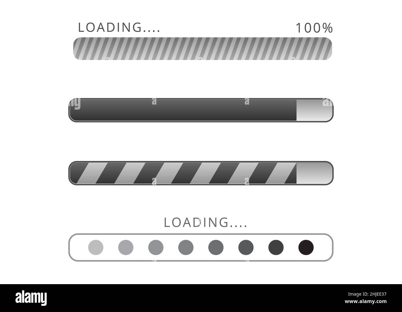 Loader premium collection. Loading status sign icon. Download progress bar vector illustrator ...