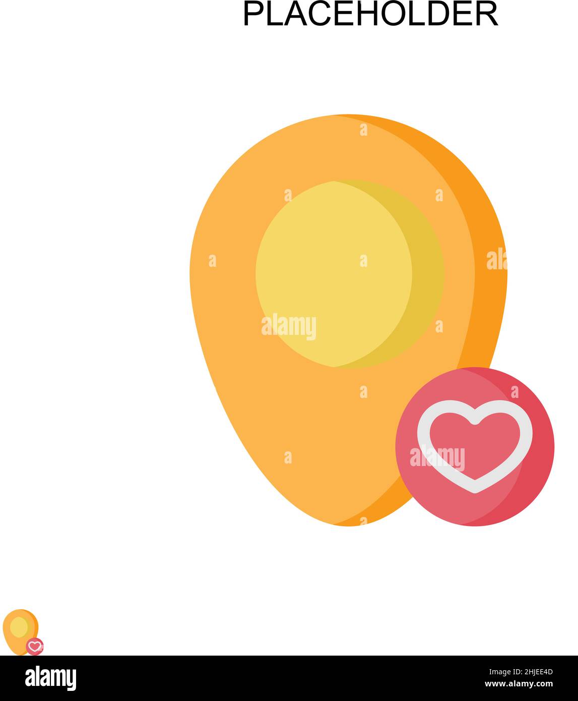 Placeholder Simple vector icon. Illustration symbol design template for ...