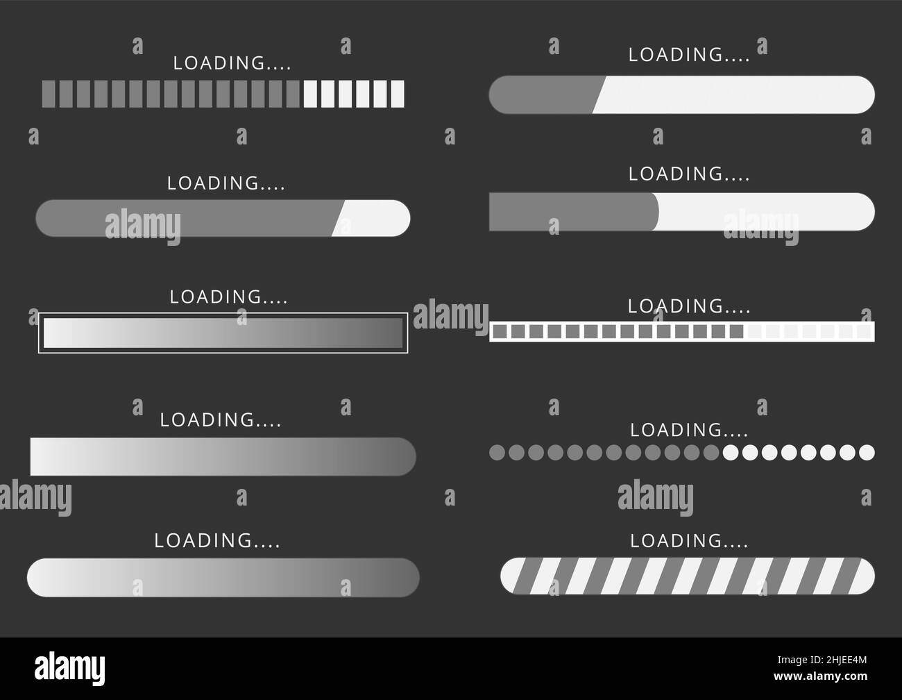 Loader Premium Collection Loading Status Sign Icon Download Progress Bar Vector Illustrator