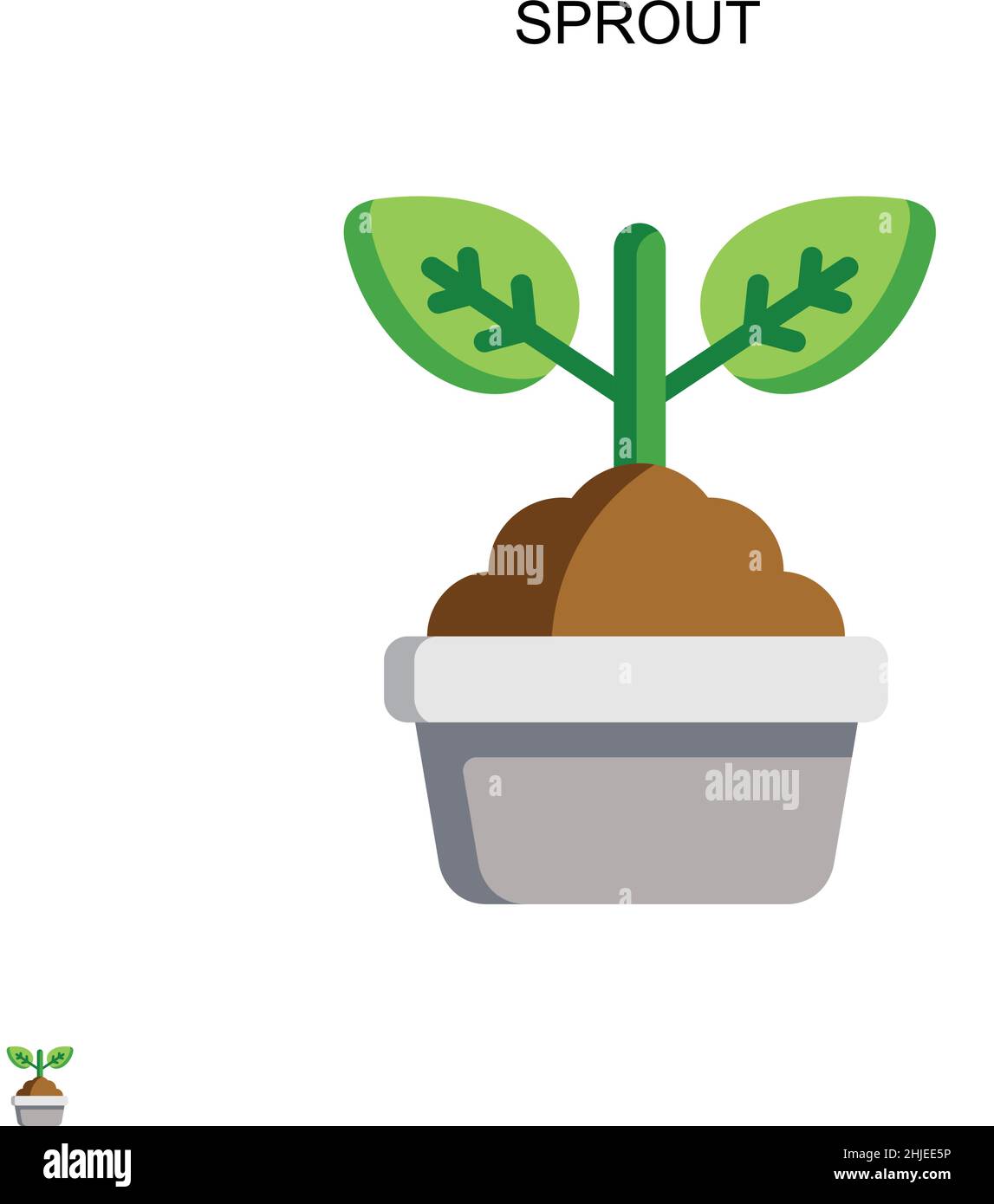 Sprout Simple vector icon. Illustration symbol design template for web ...