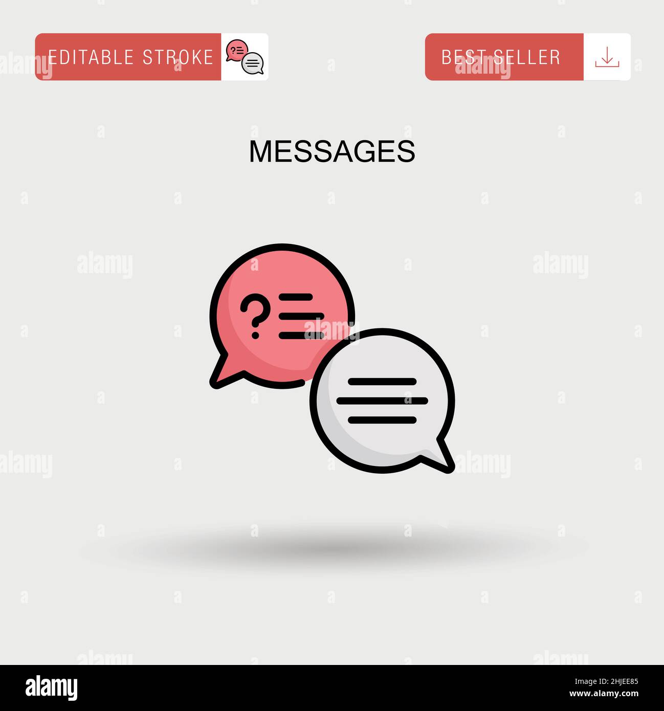 Messages Simple vector icon Stock Vector Image & Art - Alamy