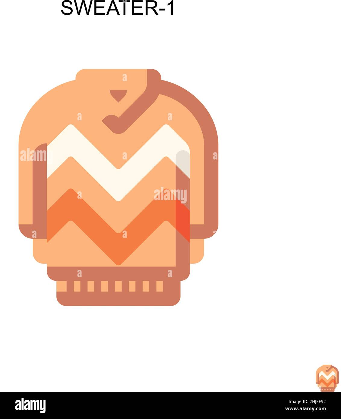 Sweater-1 Simple vector icon. Illustration symbol design template for ...