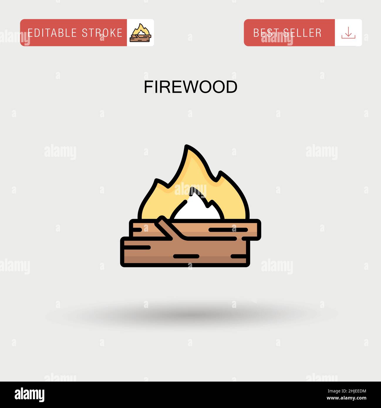 Firewood Simple vector icon Stock Vector Image & Art - Alamy