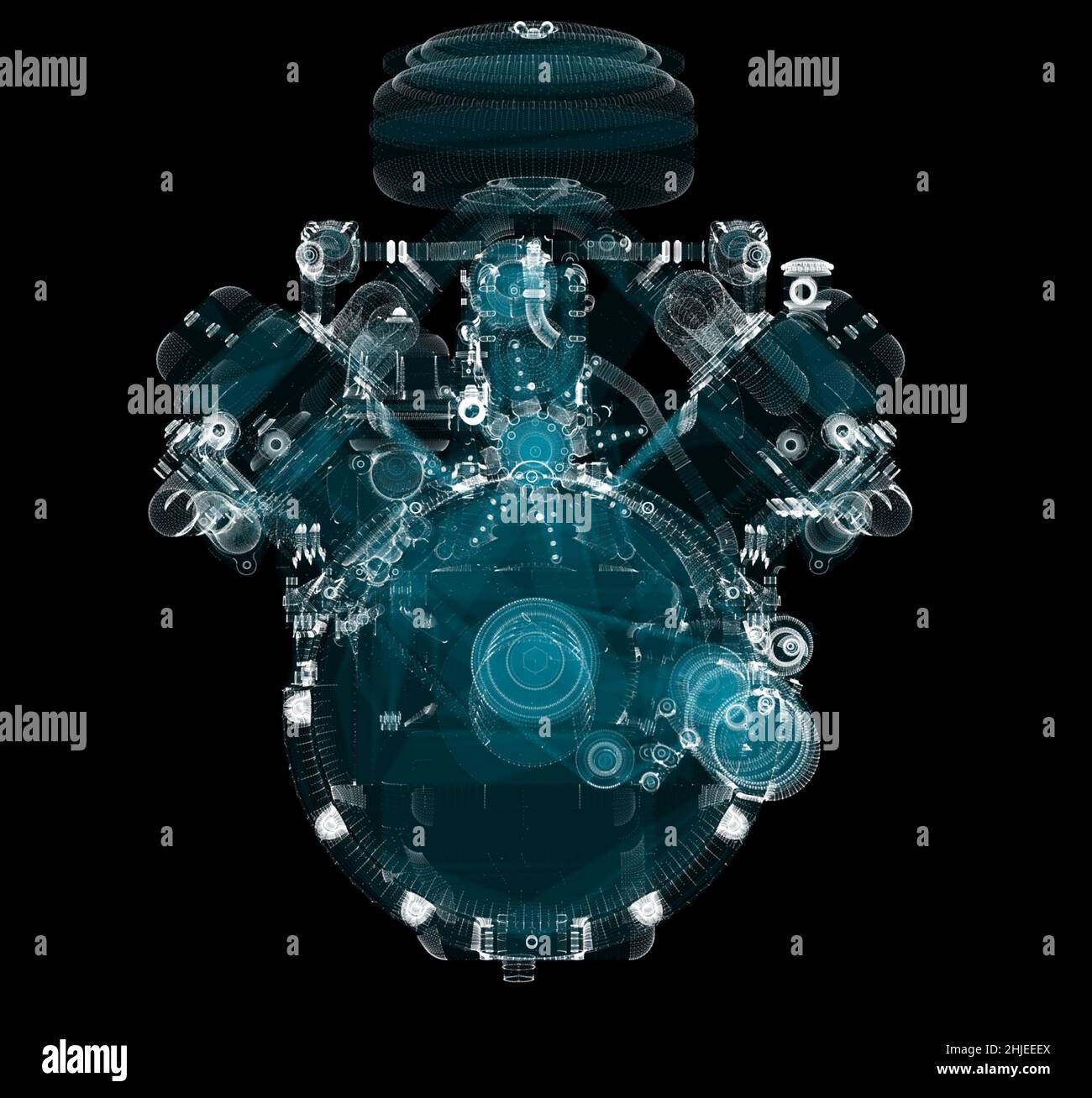 3D rendering, Holographic Particle engine Stock Photo - Alamy