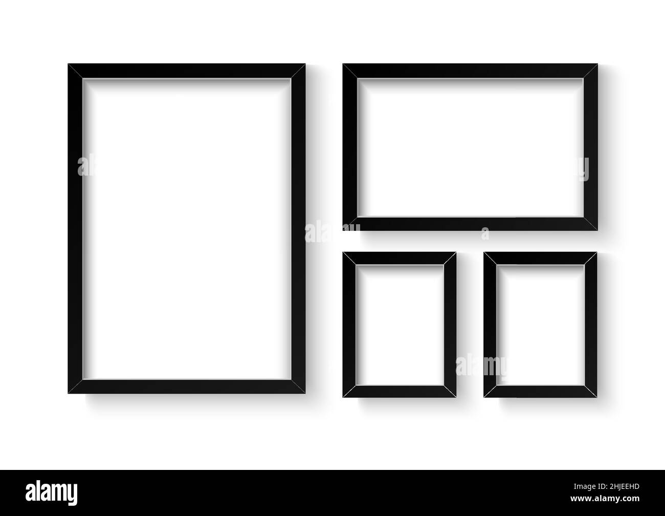 Photo image frame. Wall picture mock up for photograph composition ...