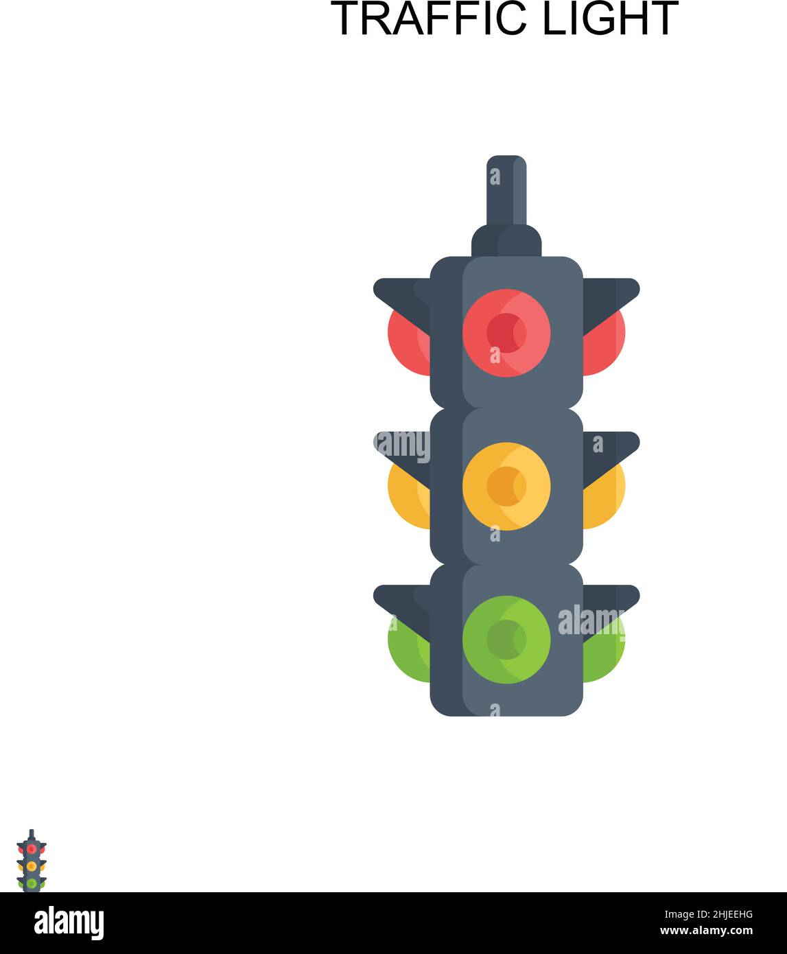 Traffic light Simple vector icon. Illustration symbol design template ...