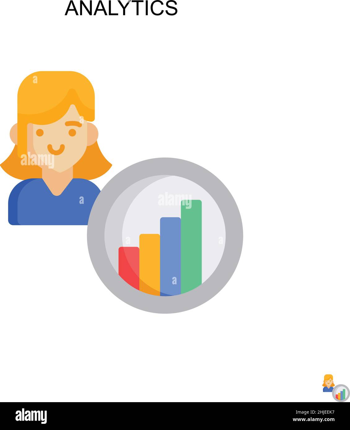 Analytics Simple vector icon. Illustration symbol design template for ...