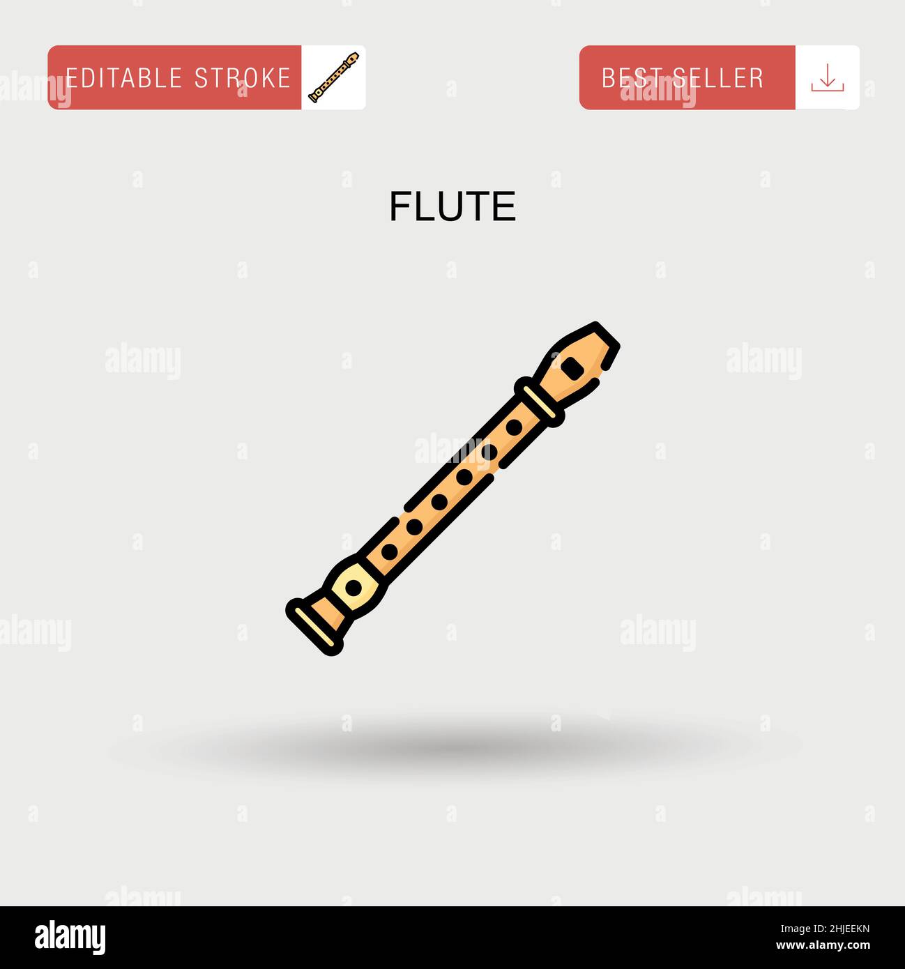 Flute Simple vector icon Stock Vector Image & Art - Alamy
