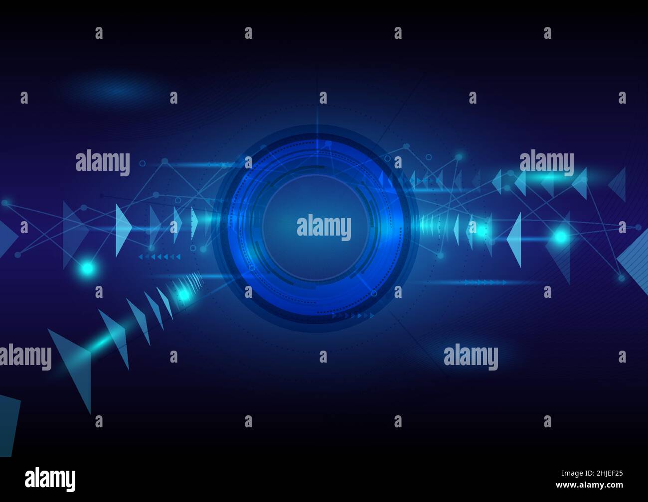 Abstract cyberspace digital technology background. Futuristic blue ...