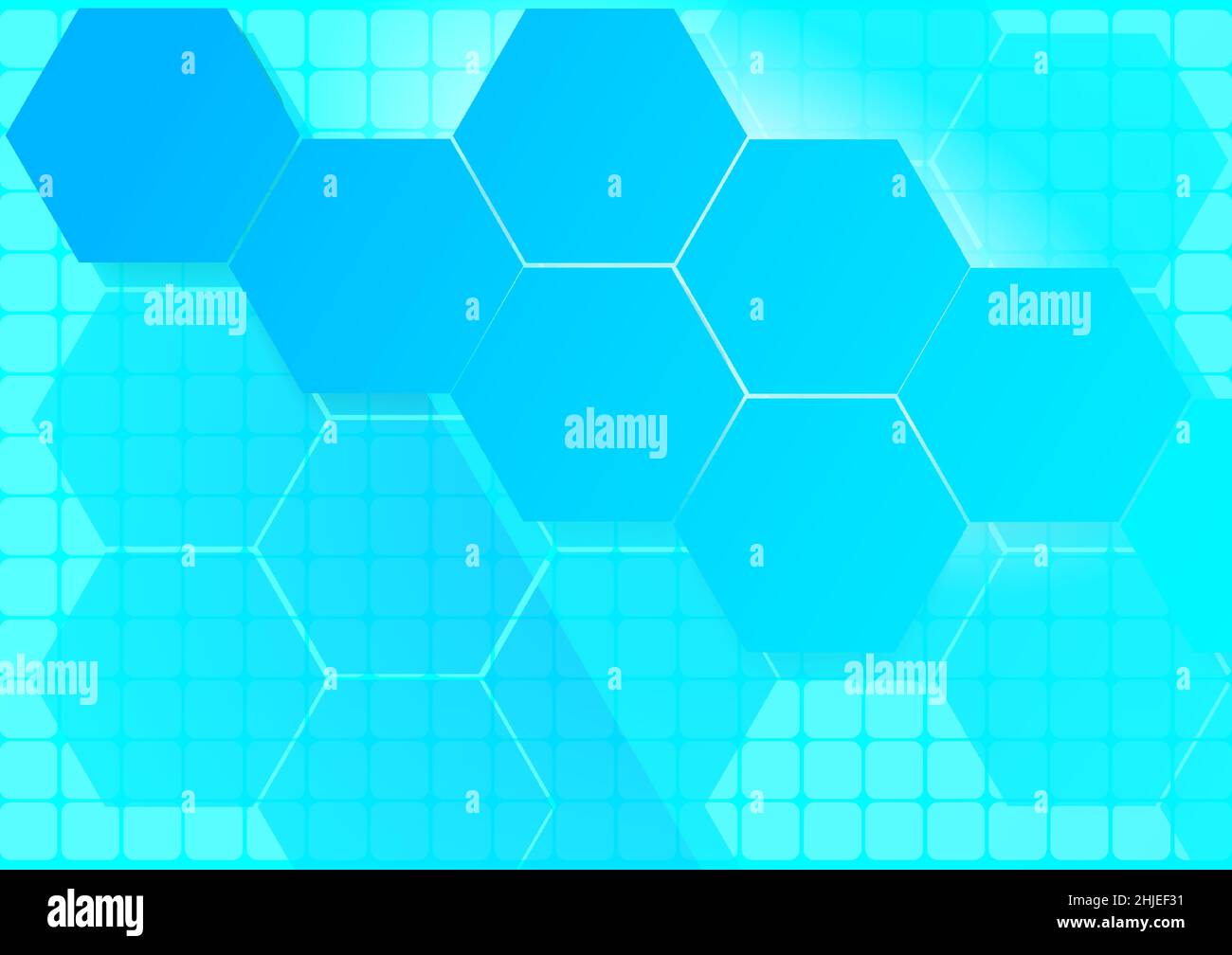 Hexagon honeycomb abstract background. Blue geometric gradient shape ...