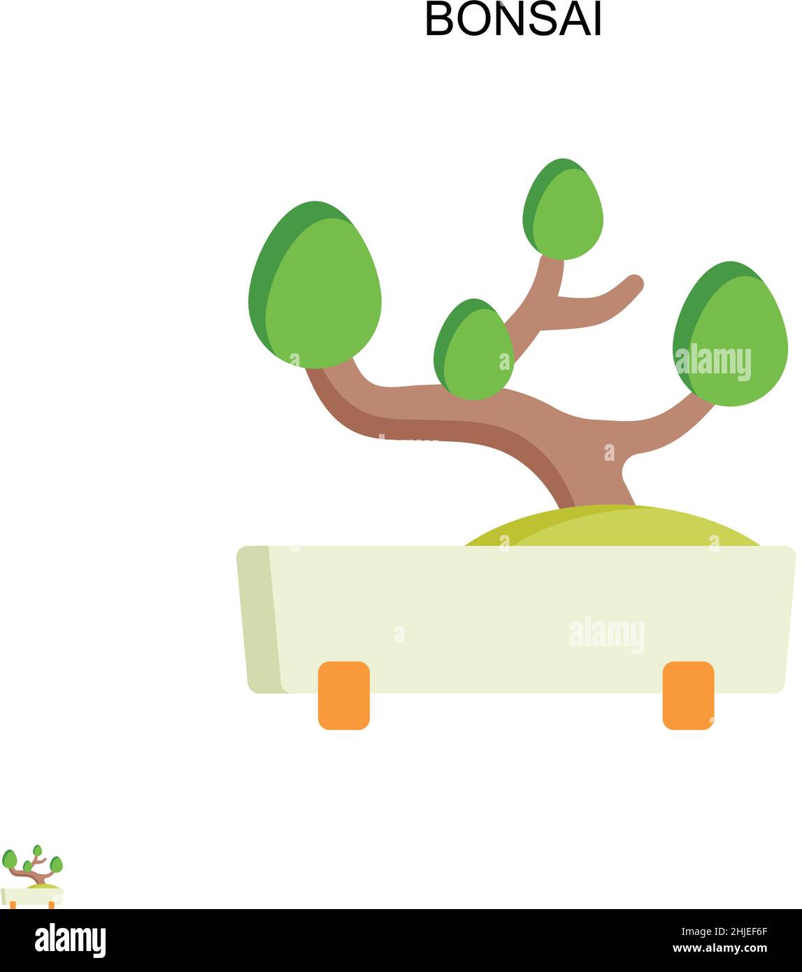 Bonsai Simple vector icon. Illustration symbol design template for web ...