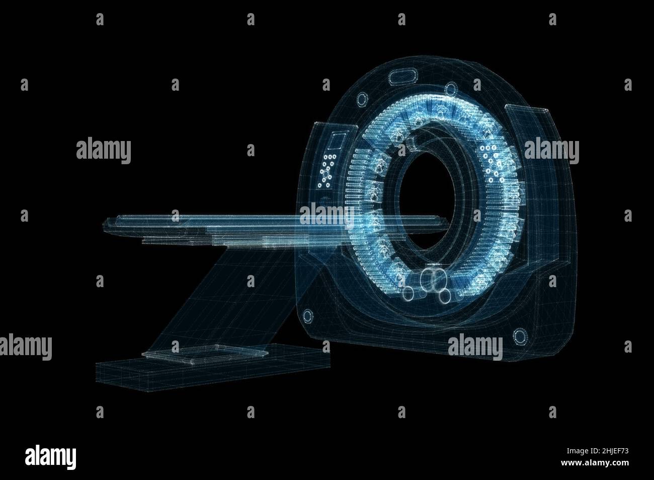 Digital MRI scan Hologram. Medicine and Technology Concept Stock Photo ...