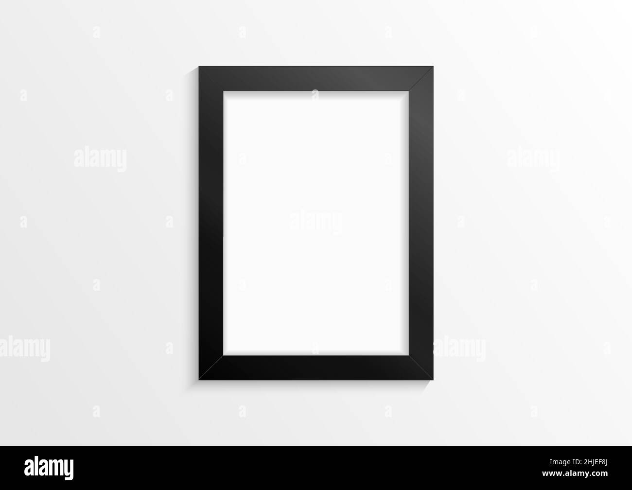 Black empty photo image frame. Mock up for composition object with ...