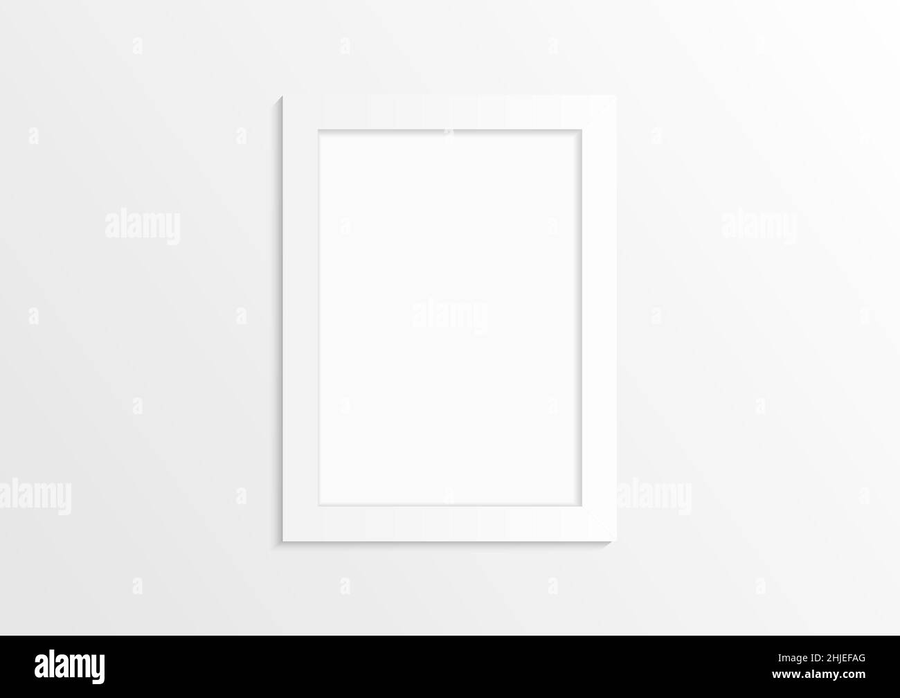 White empty photo image frame. Mock up for composition object with ...