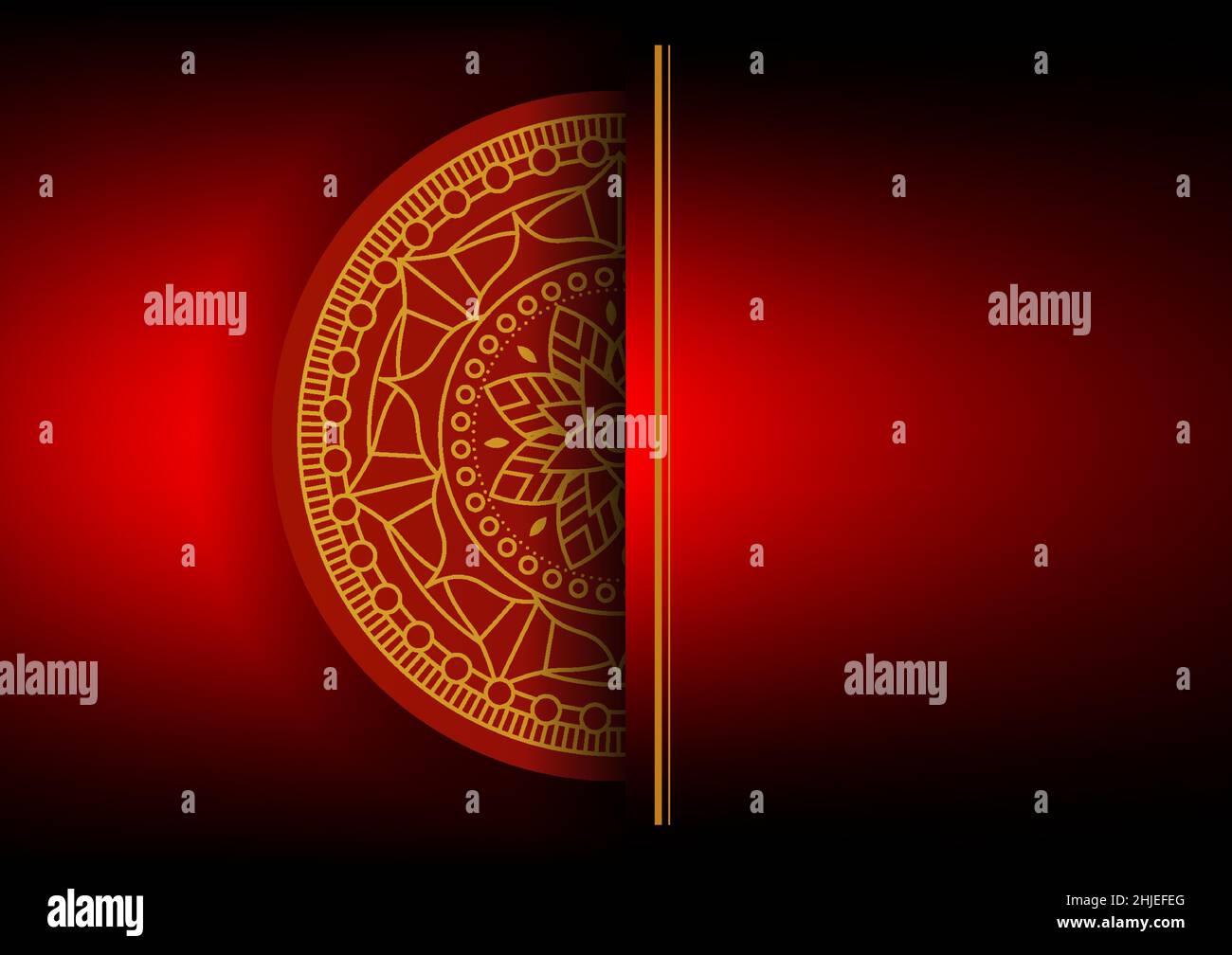 Art of traditional indian geometric. Mandala graphic background. Red ...
