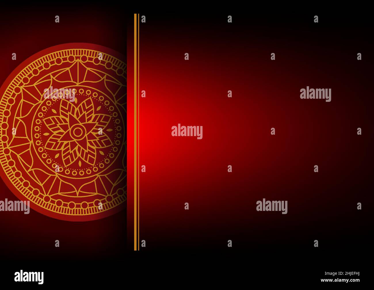 Art of traditional indian geometric. Mandala graphic background. Red ...