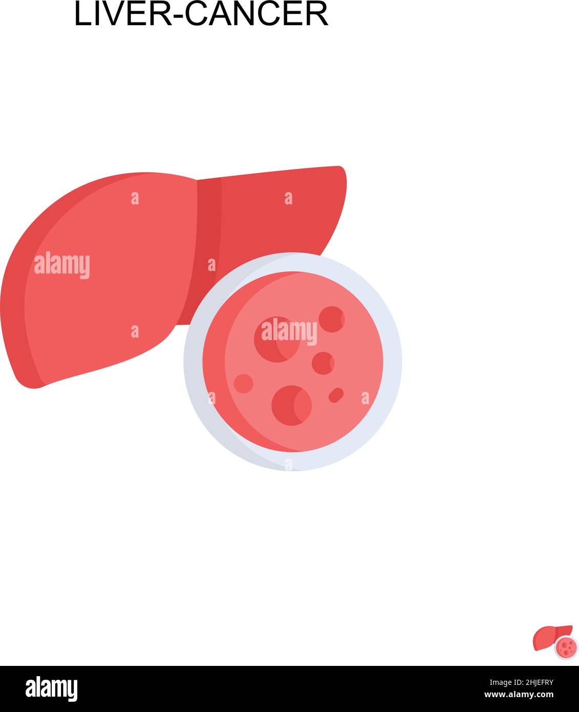 Liver-cancer Simple vector icon. Illustration symbol design template ...