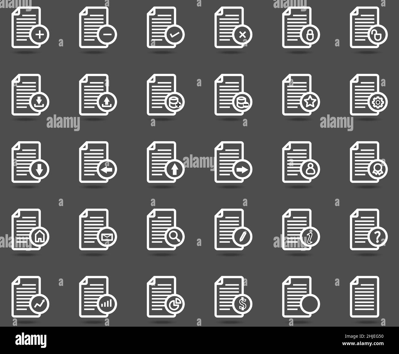 Business document sheet checklist icon. Thin stroke simple graphic ...