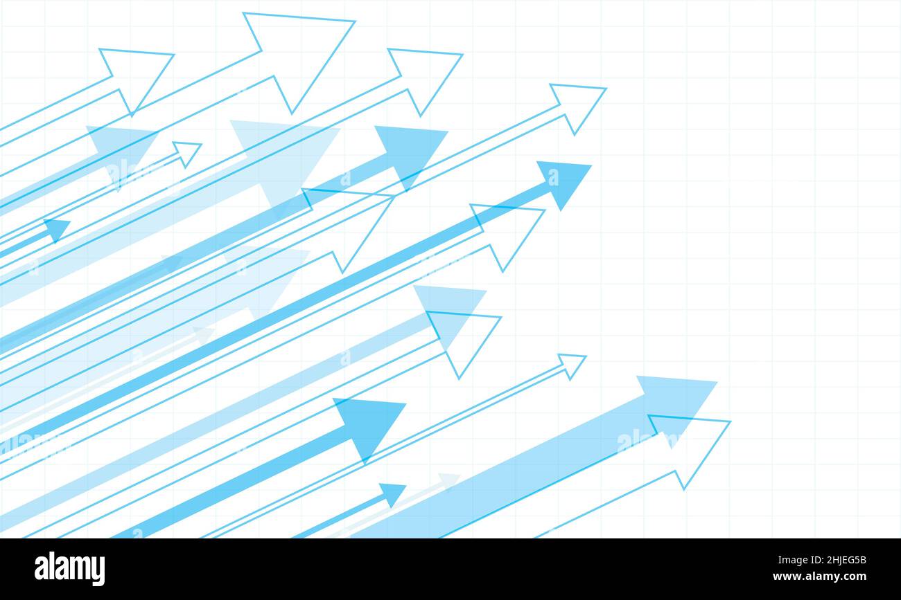 Abstract arrow growth and success graph with grid business stock market ...