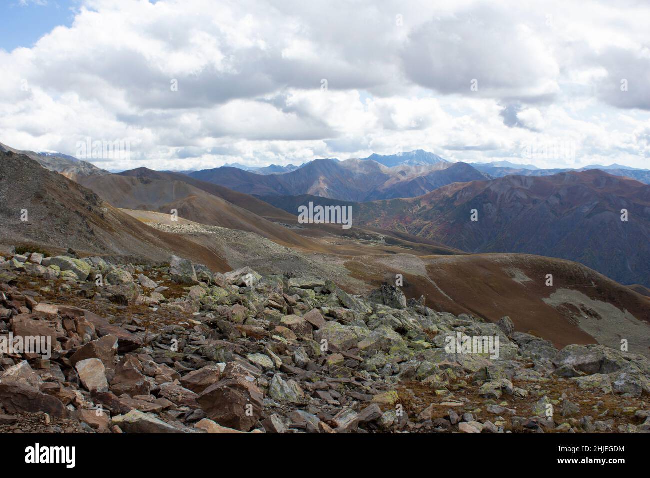 Picturesque mountain landscape with old rocks and stones. Mountain ...