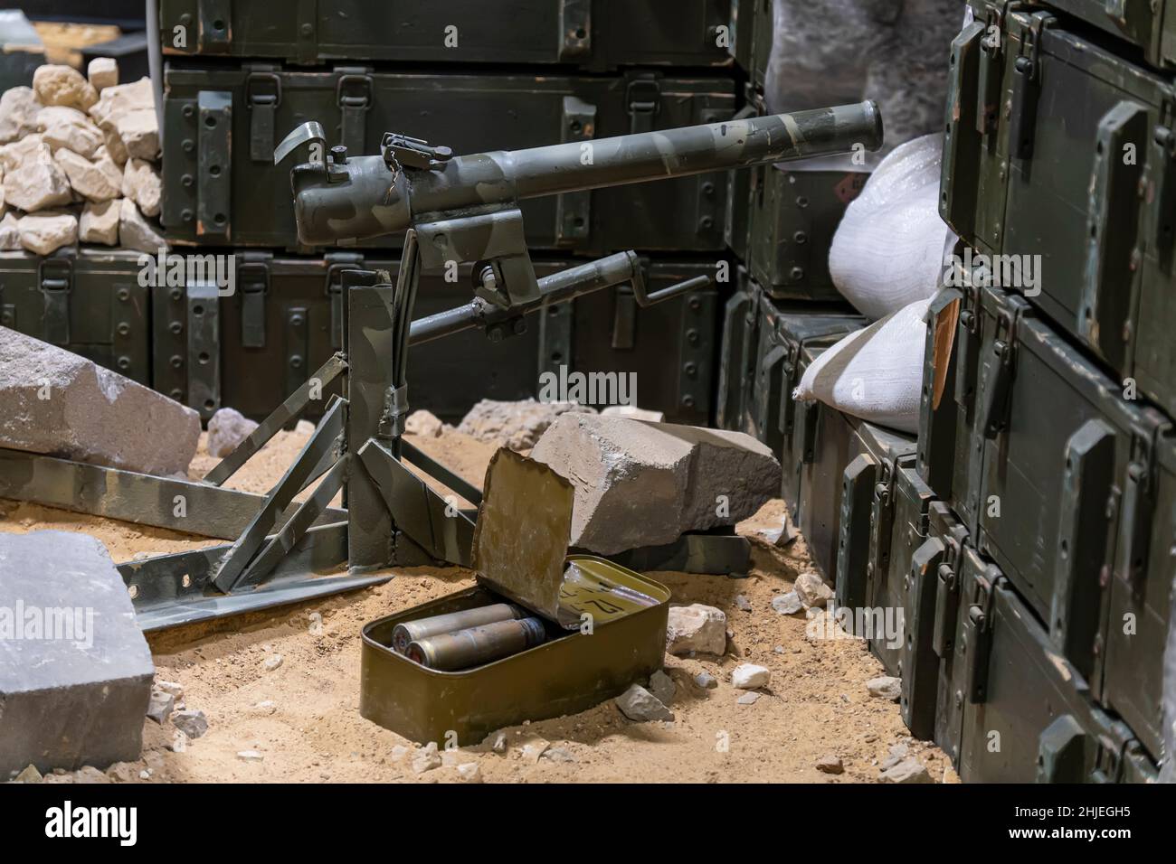 A firing point is a point with a mortar in a shelter made of wooden ...