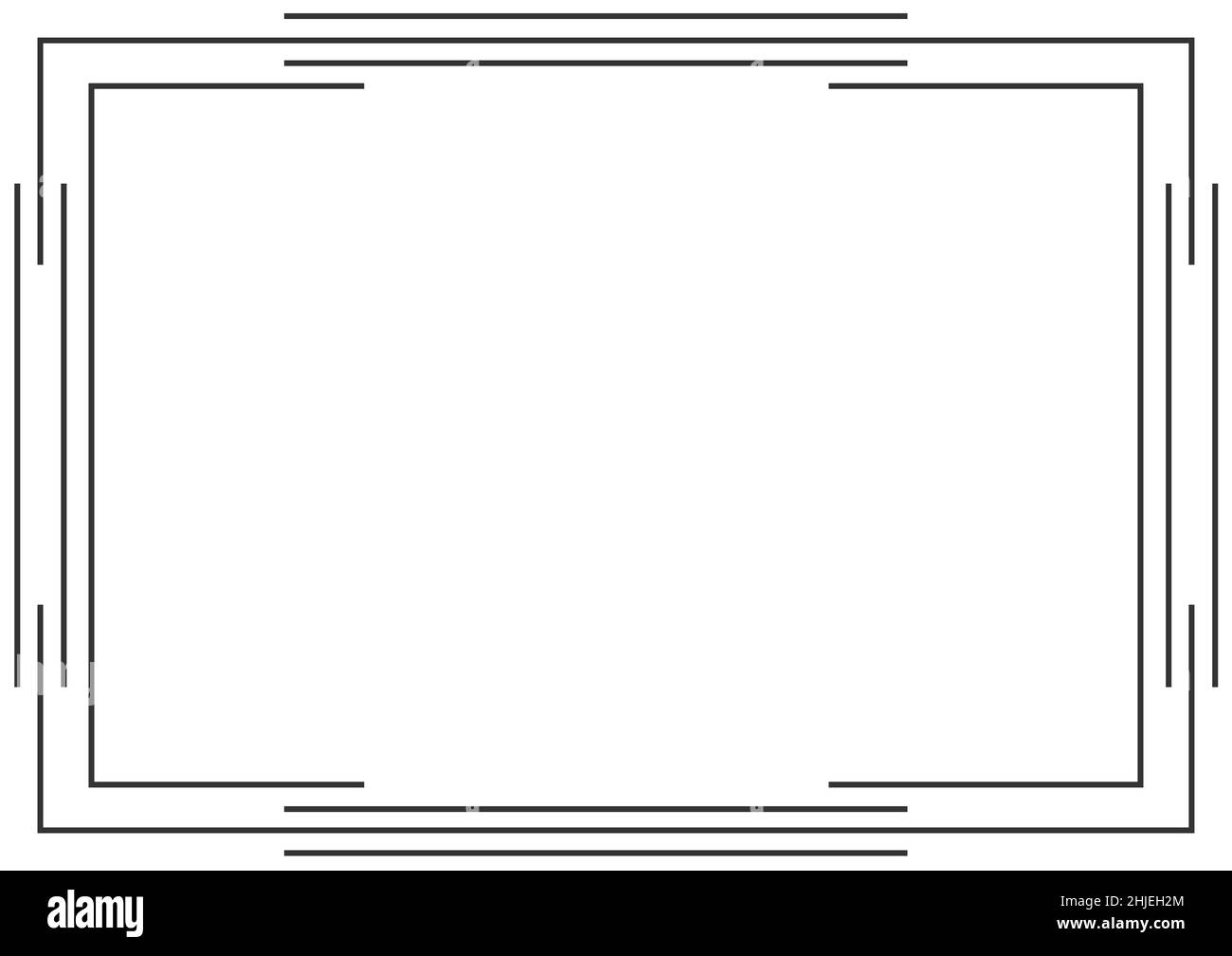 Frame and border isolated vector. Black outline on white bakcground ...