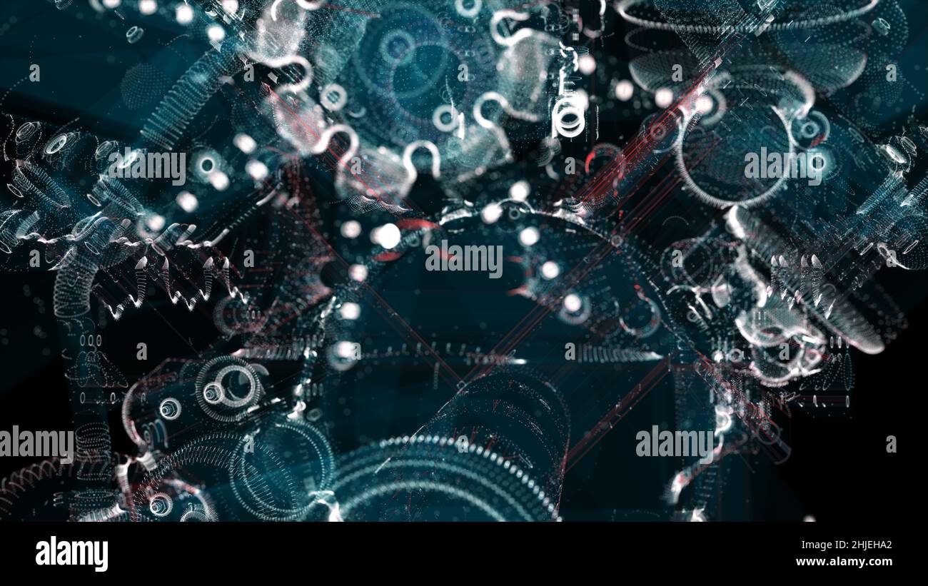Abstract technology particles mesh background Stock Photo - Alamy
