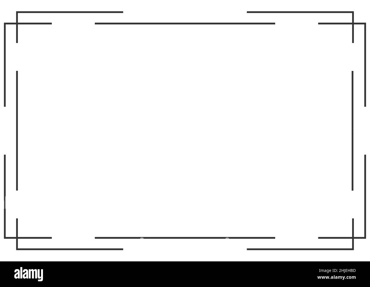 Frame and border isolated vector. Black outline on white bakcground ...