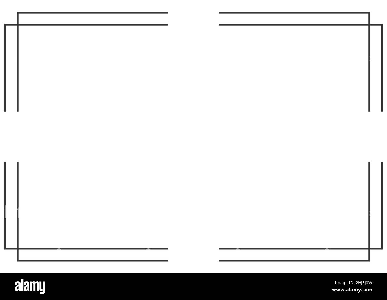 Frame and border isolated vector. Black outline on white bakcground ...