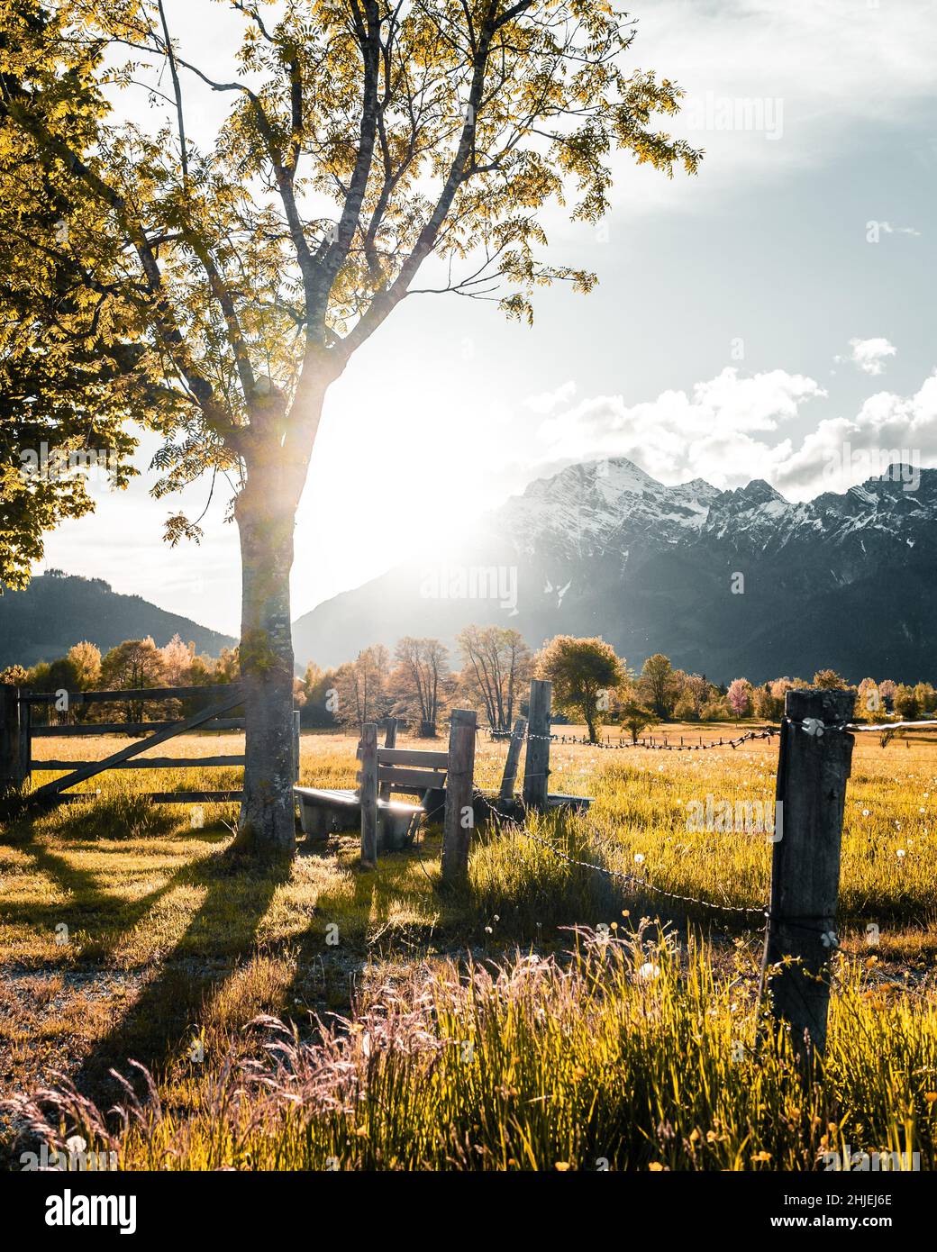 Amazing scenic view of the austrian landscape Stock Photo - Alamy