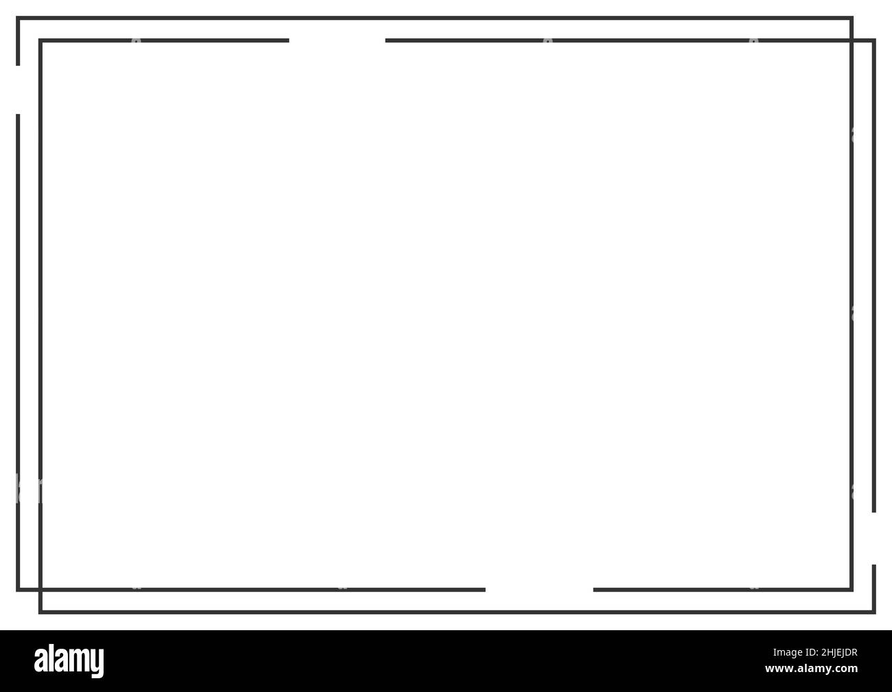 Frame and border isolated vector. Black outline on white bakcground ...