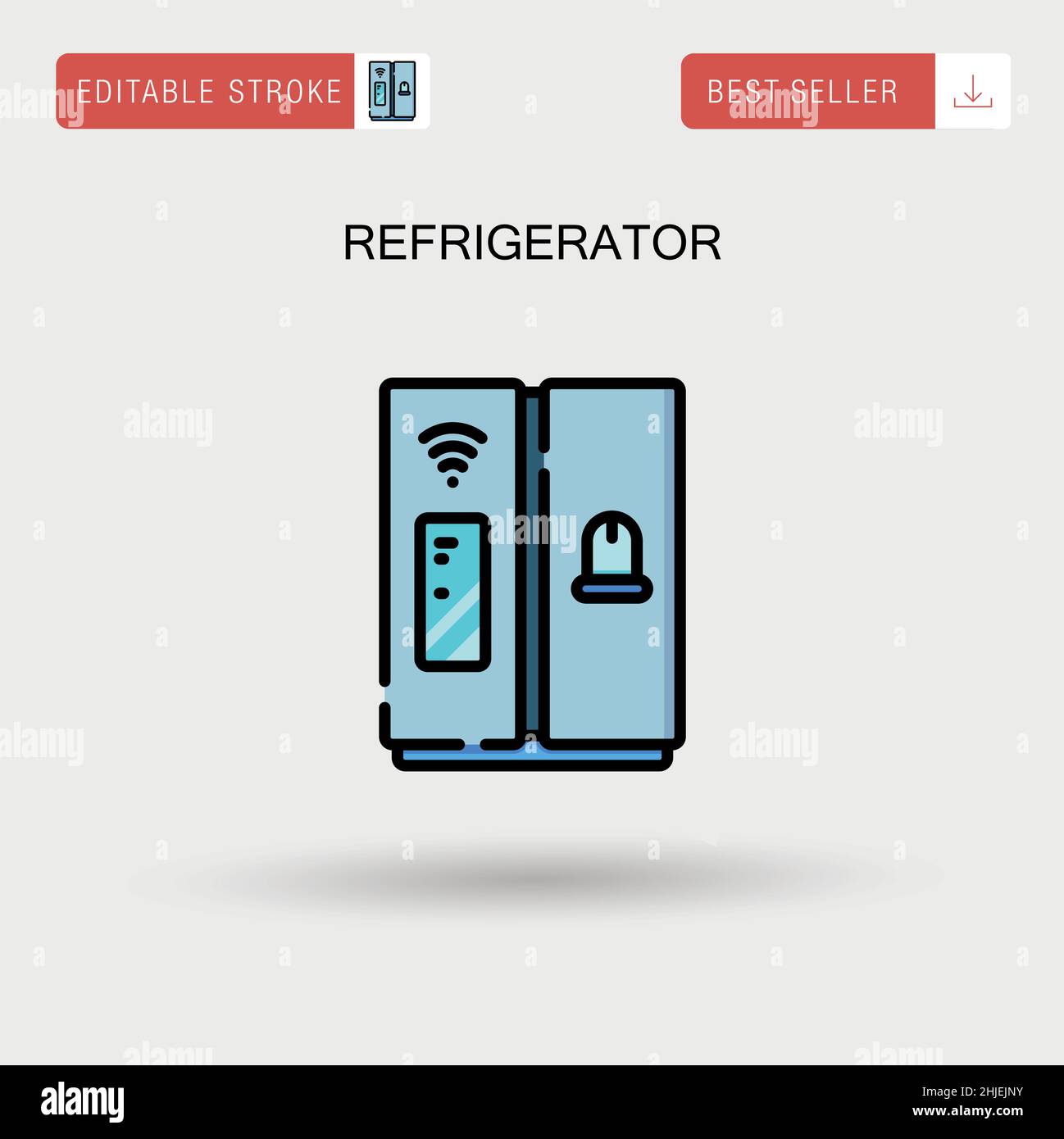 Refrigerator Simple vector icon Stock Vector Image & Art - Alamy