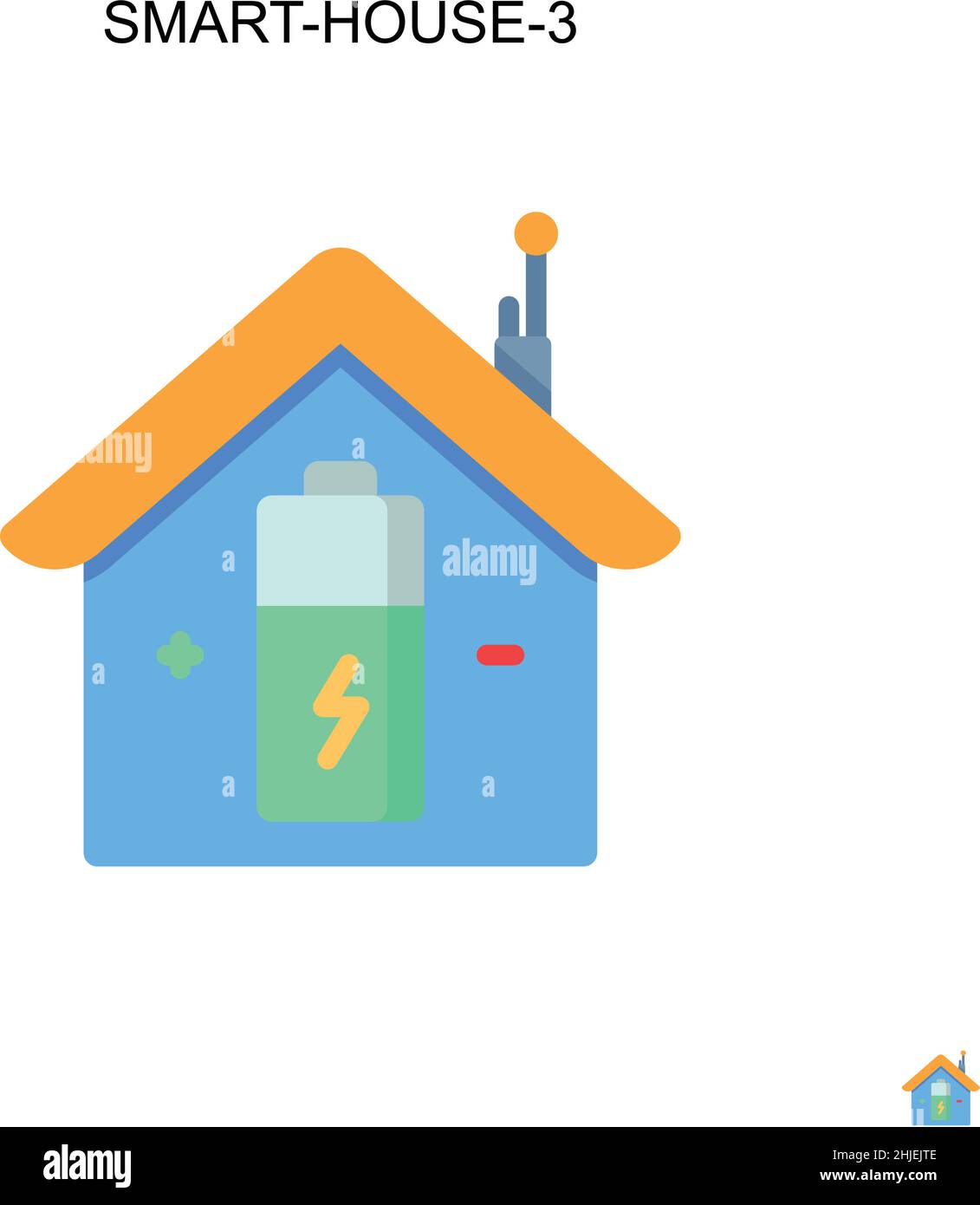 Smart-house-3 Simple vector icon. Illustration symbol design template ...