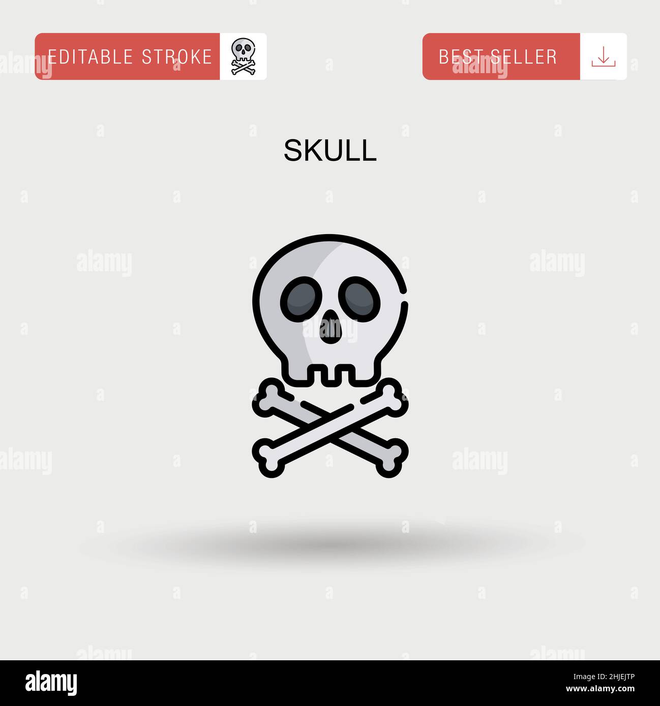 Skull Simple vector icon Stock Vector Image & Art - Alamy