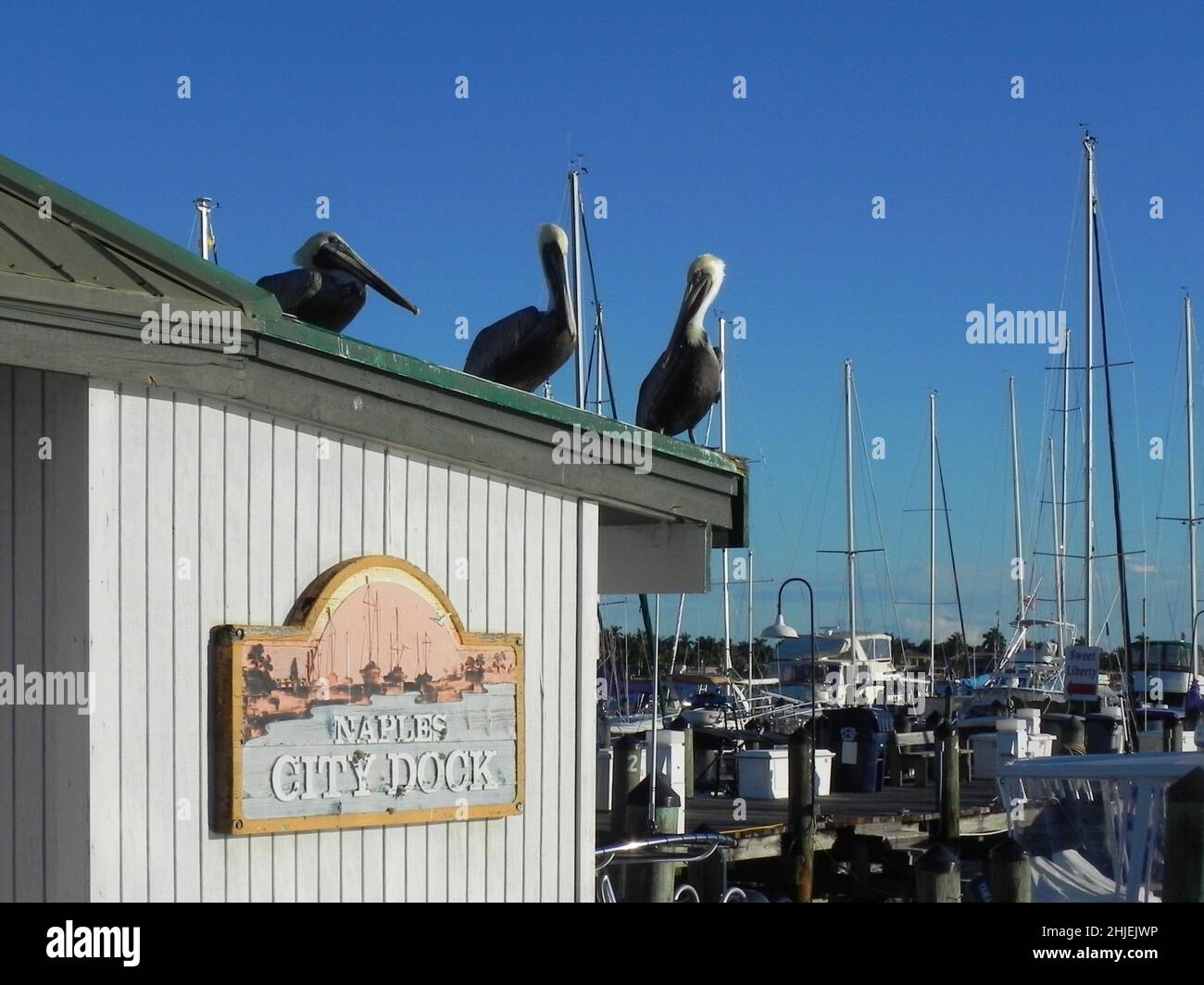 Naples city dock Stock Photo - Alamy