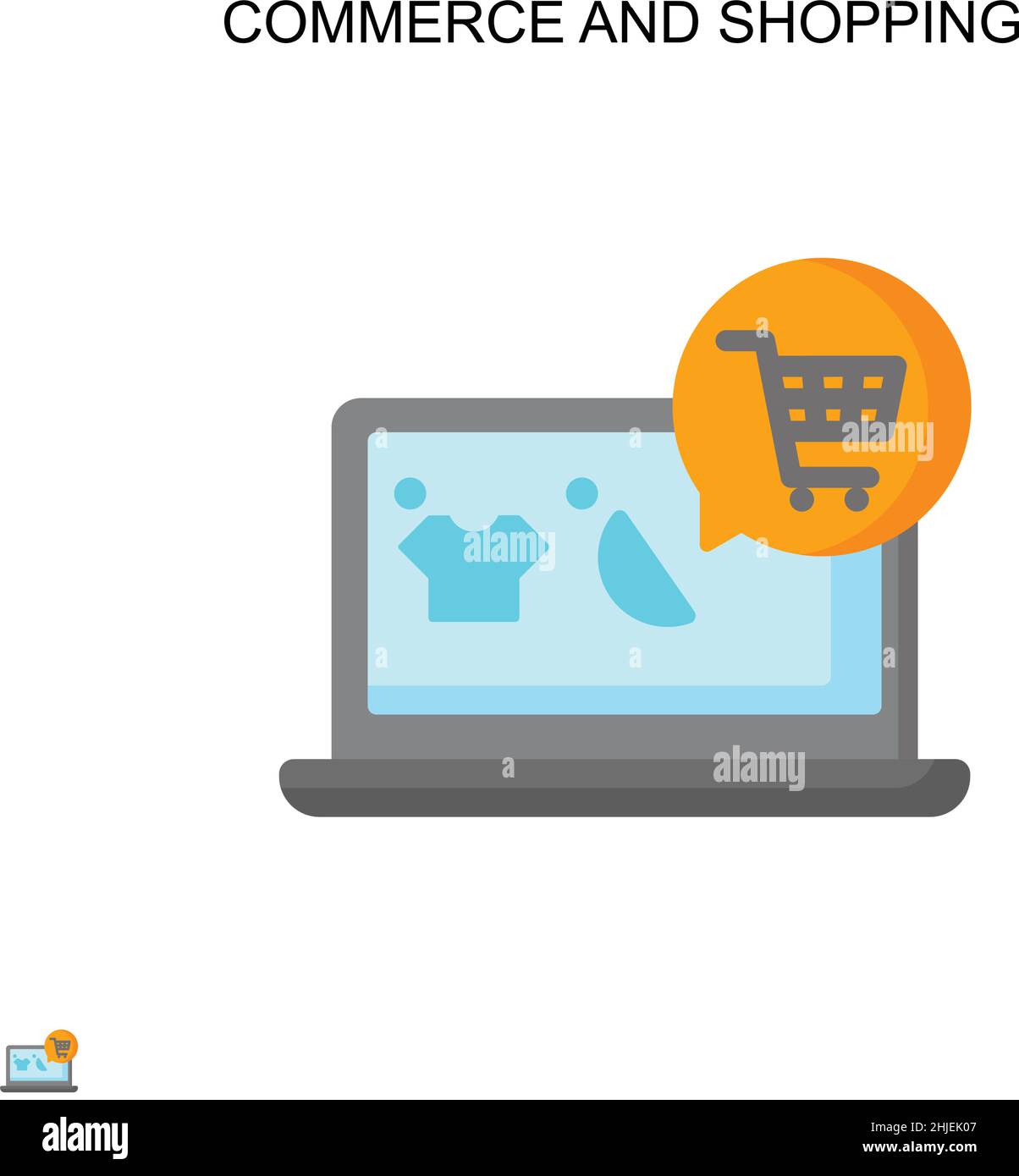 Commerce and shopping Simple vector icon. Illustration symbol design ...