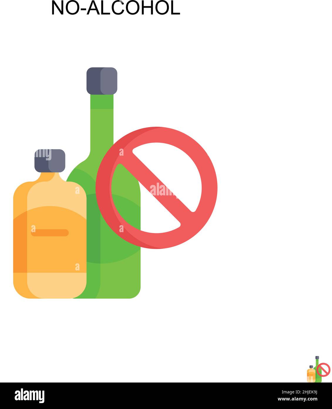 No-alcohol Simple vector icon. Illustration symbol design template for ...