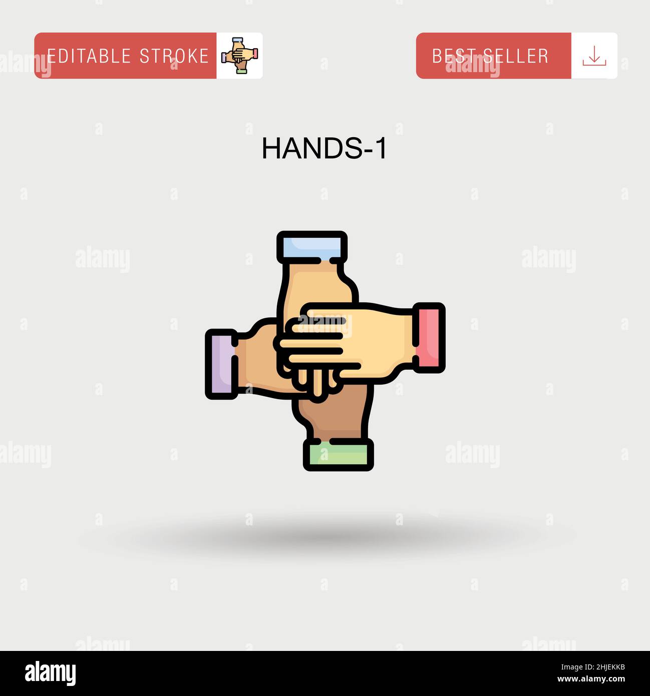 Human hands 1 person Stock Vector Images - Alamy