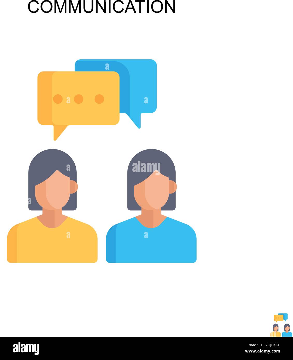 Communication Simple vector icon. Illustration symbol design template ...