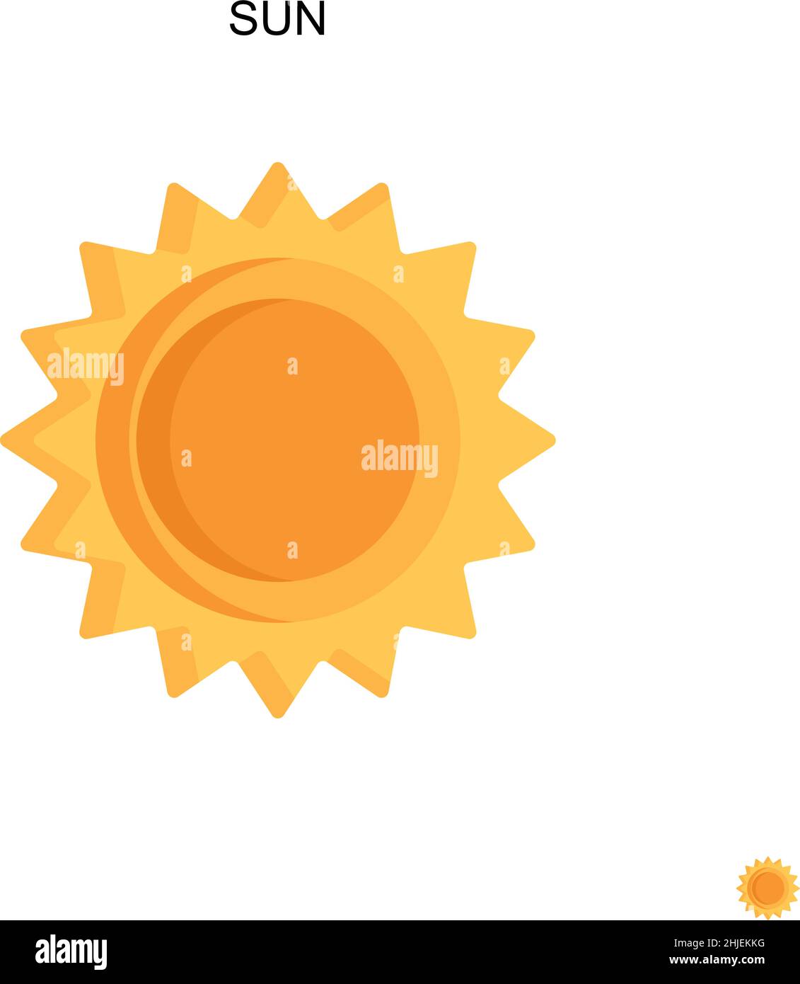 Sun Simple vector icon. Illustration symbol design template for web ...