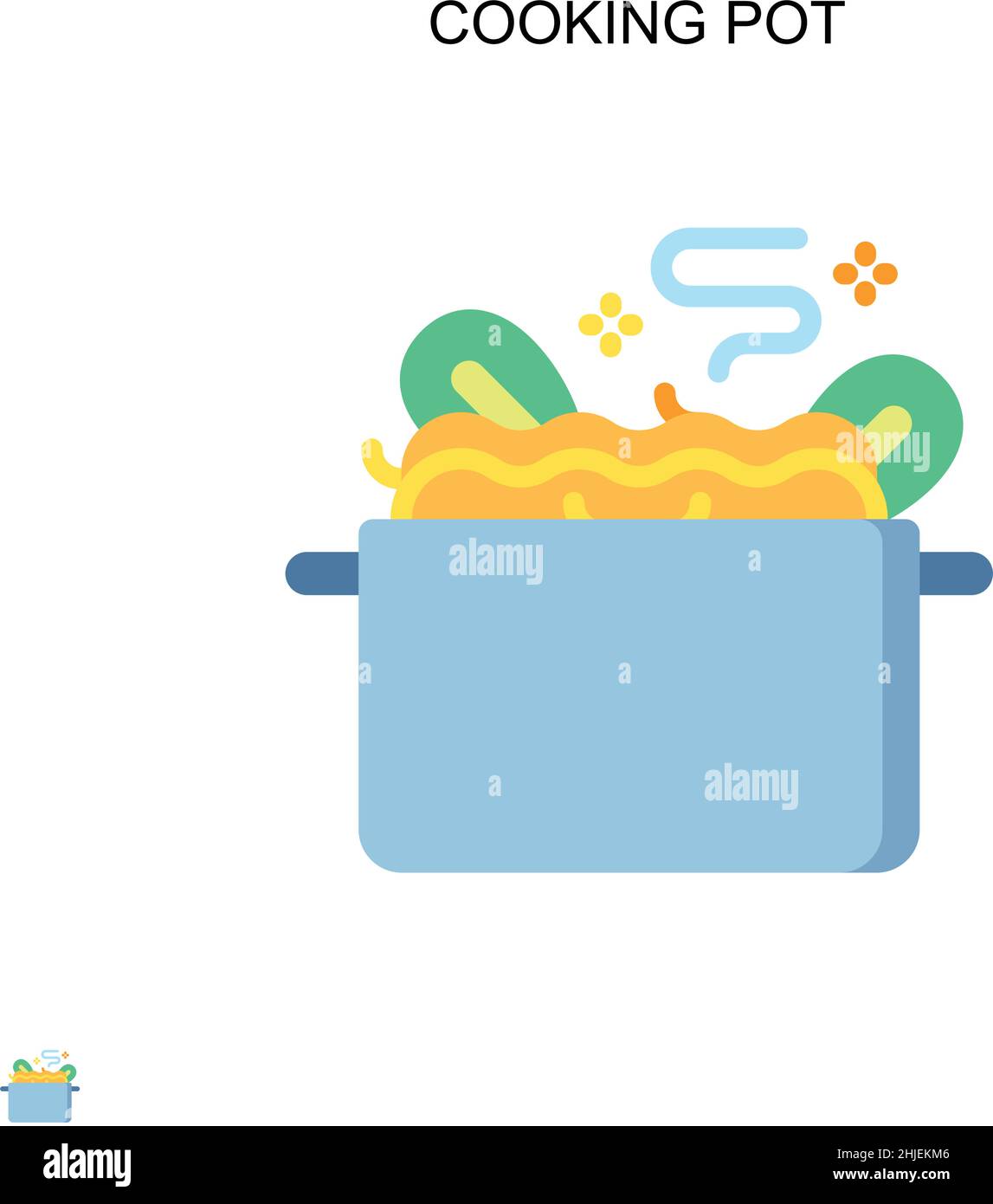 Cooking pot Simple vector icon. Illustration symbol design template for ...