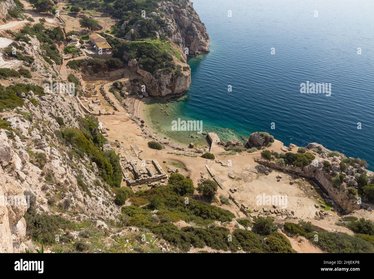 The Sanctuary of goddess Hera at Perachora, Corinthia, Greece Stock ...
