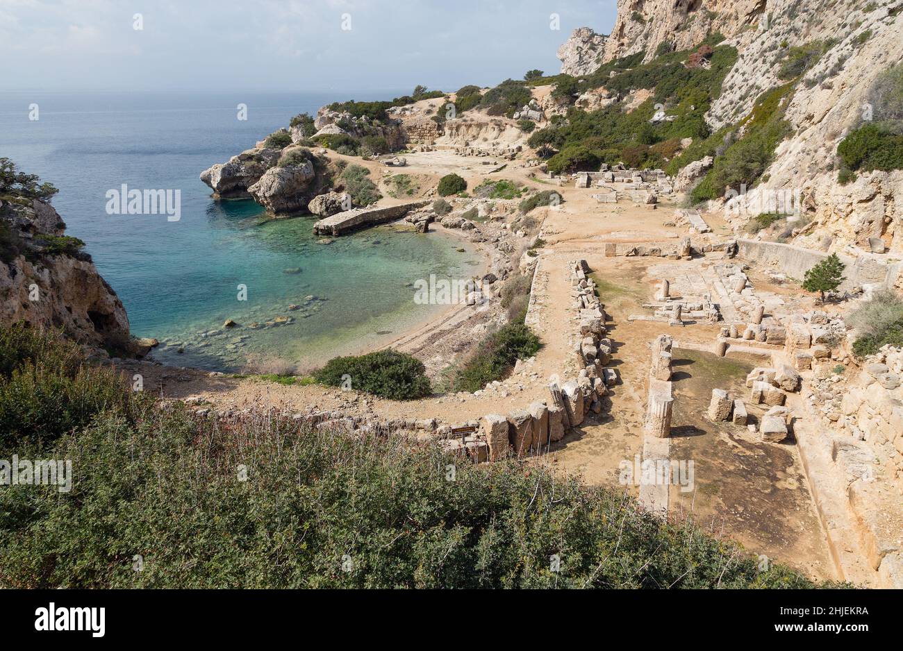 The Sanctuary of goddess Hera at Perachora, Corinthia, Greece Stock ...
