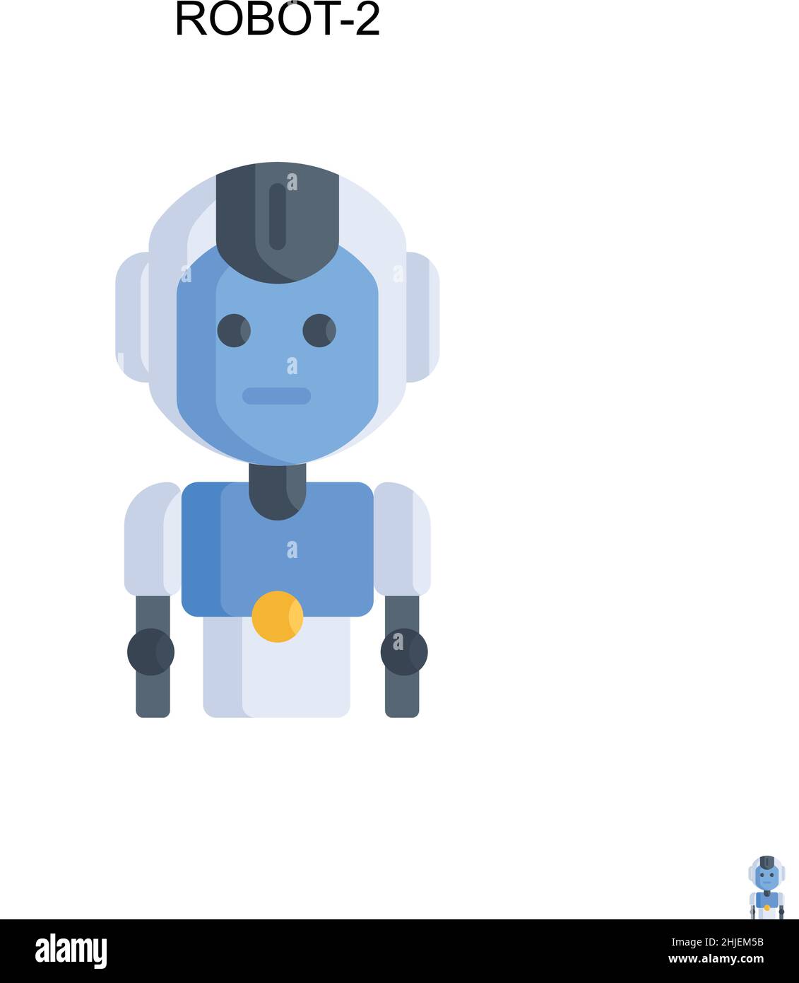 Robot-2 Simple vector icon. Illustration symbol design template for web ...