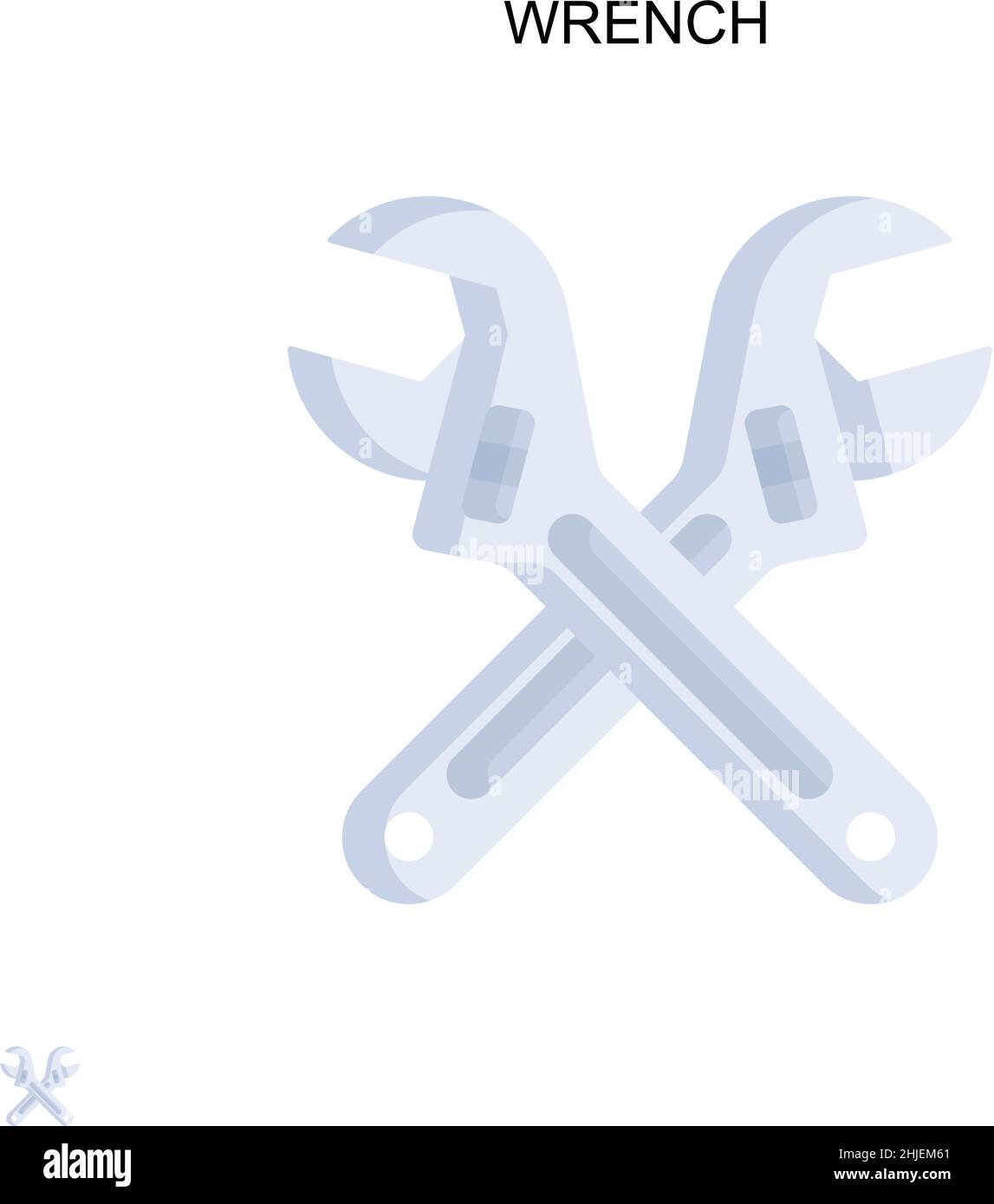 Wrench Simple vector icon. Illustration symbol design template for web ...