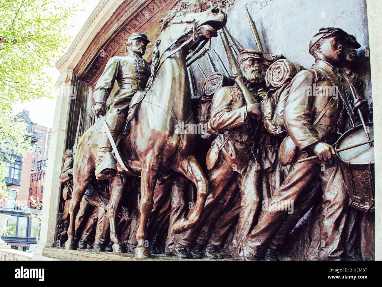 Robert Gould Shaw and 54th Regiment memorial at Boston Common Stock ...